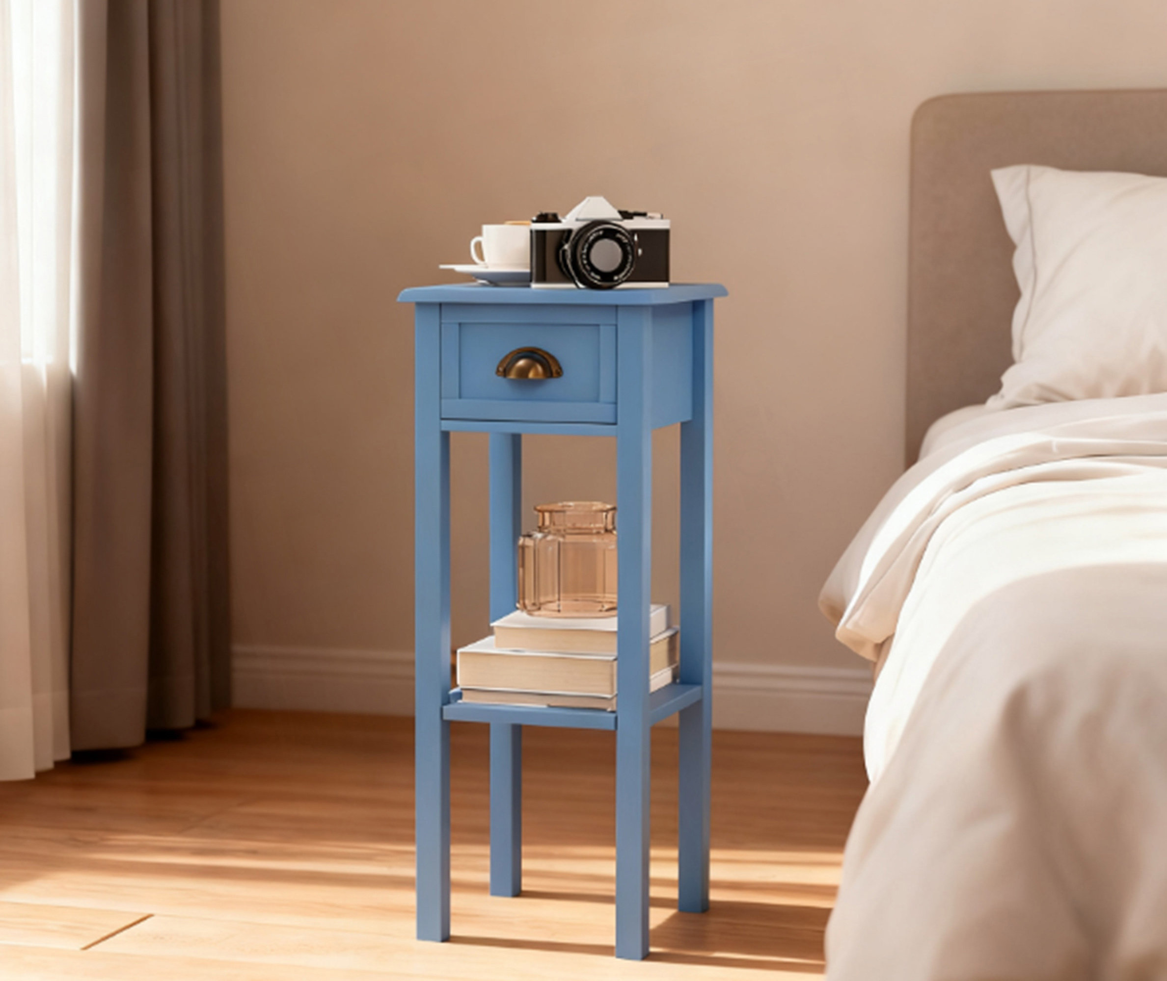 Astoria Grand 2-Tier Side Table With Drawer And Shelf, End Table | Wayfair