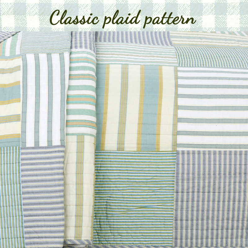 Cozy Line Home Fashion Green/Yellow/Blue/Gray Cotton 180 TC Traditional ...