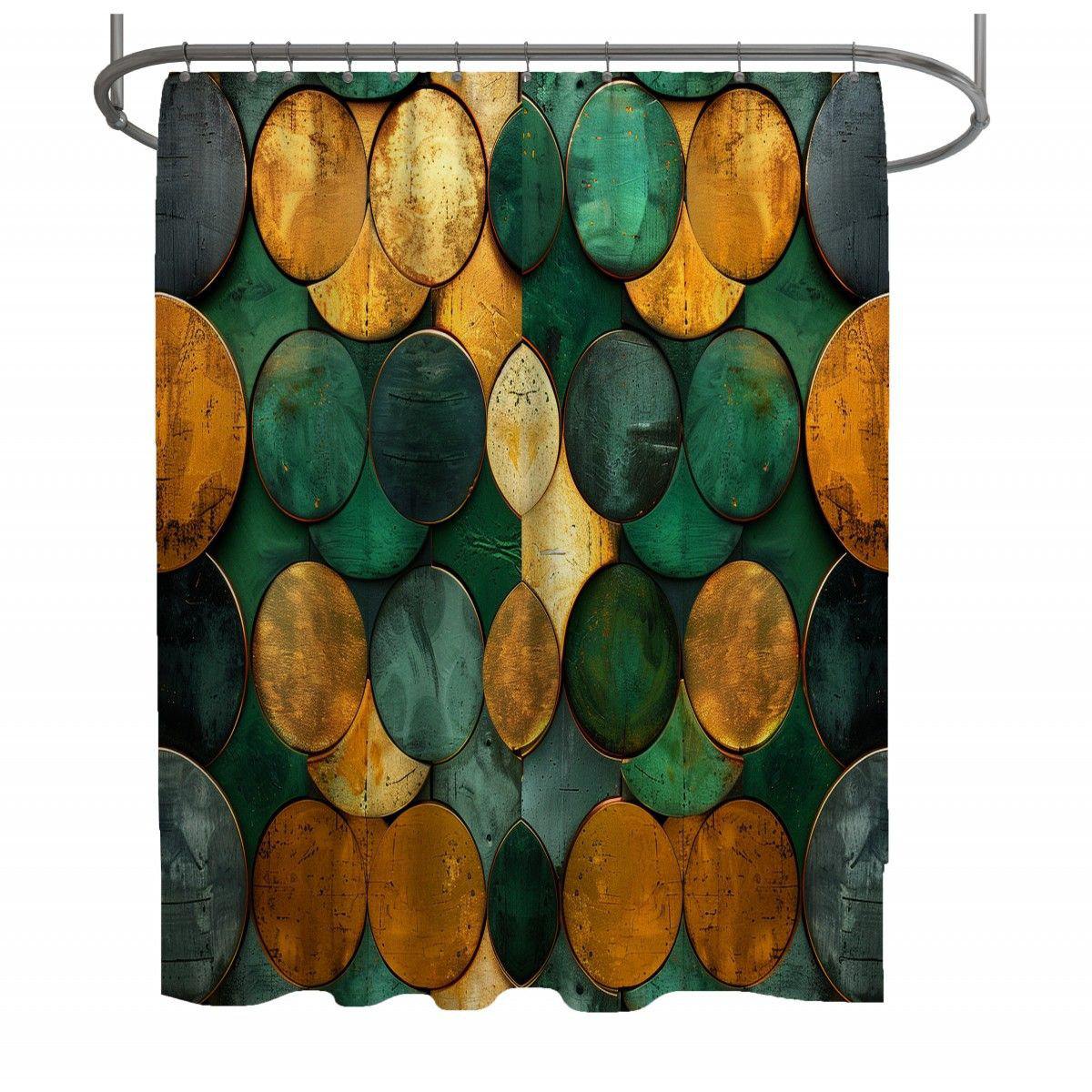 VisionDecor 11960_Circle Array Shower Curtain - Visual Art Bathroom ...