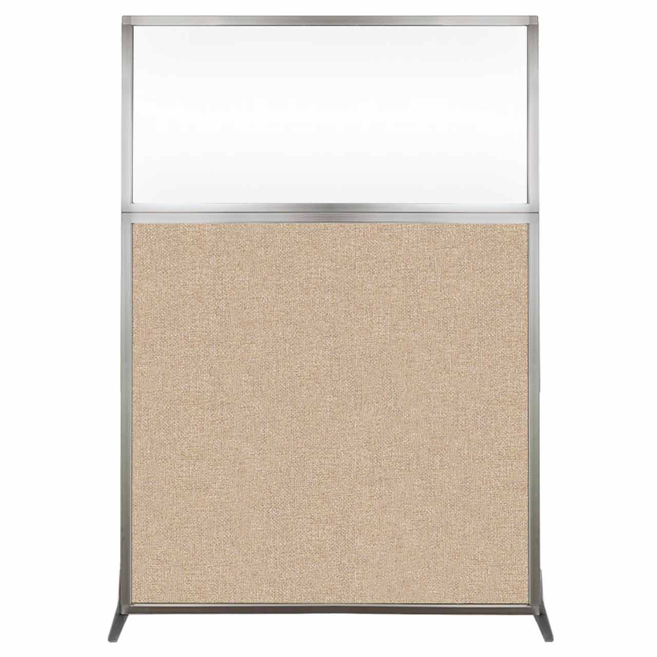 Versare 6' Tall Hush Screen Portable Partition - Clear Window | Wayfair