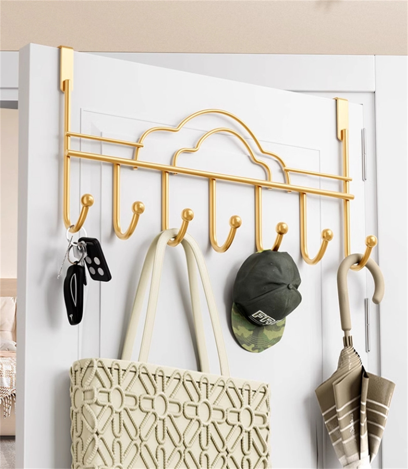 Rosdorf Park Iron Seamless Over-The-Door Hook Rack - Wayfair Canada