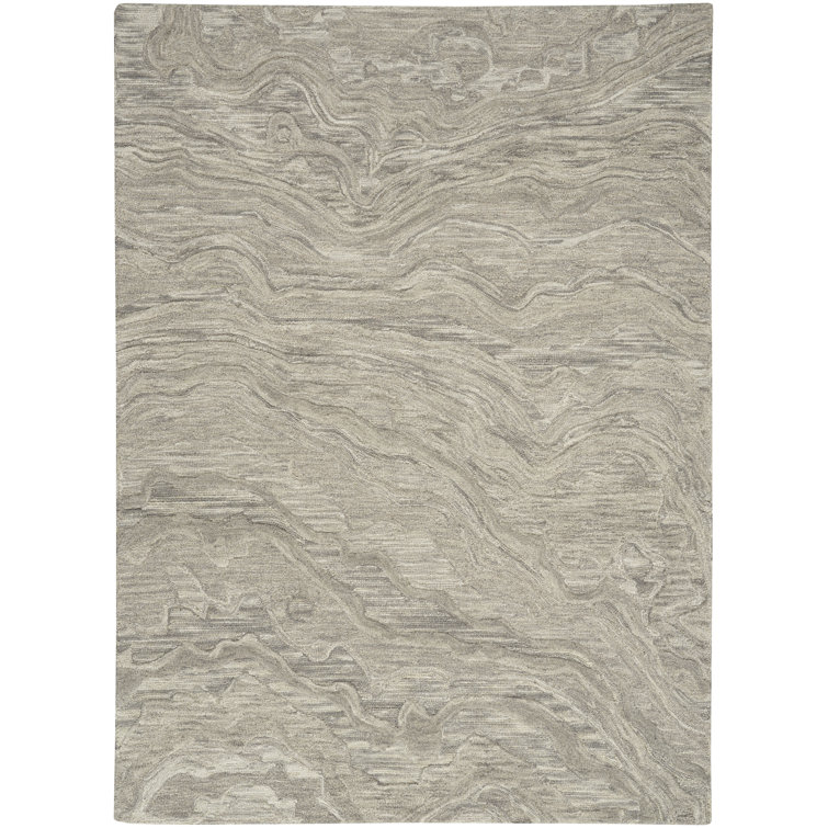 Wrought Studio Ilijan Hand Tufted Wool Abstract Rug & Reviews | Wayfair
