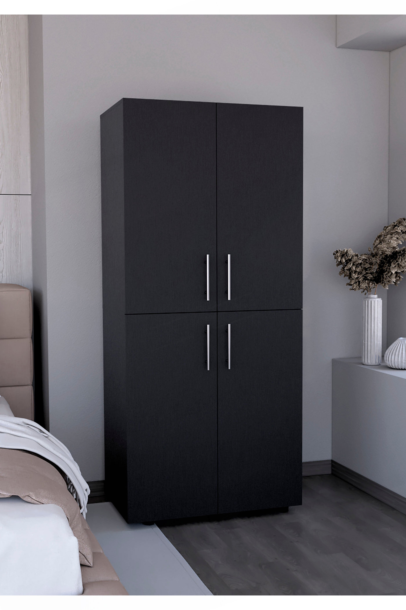 Latitude Run® Hazel 70" High Four-Door Armoire Wardrove Closet Cabinet ...