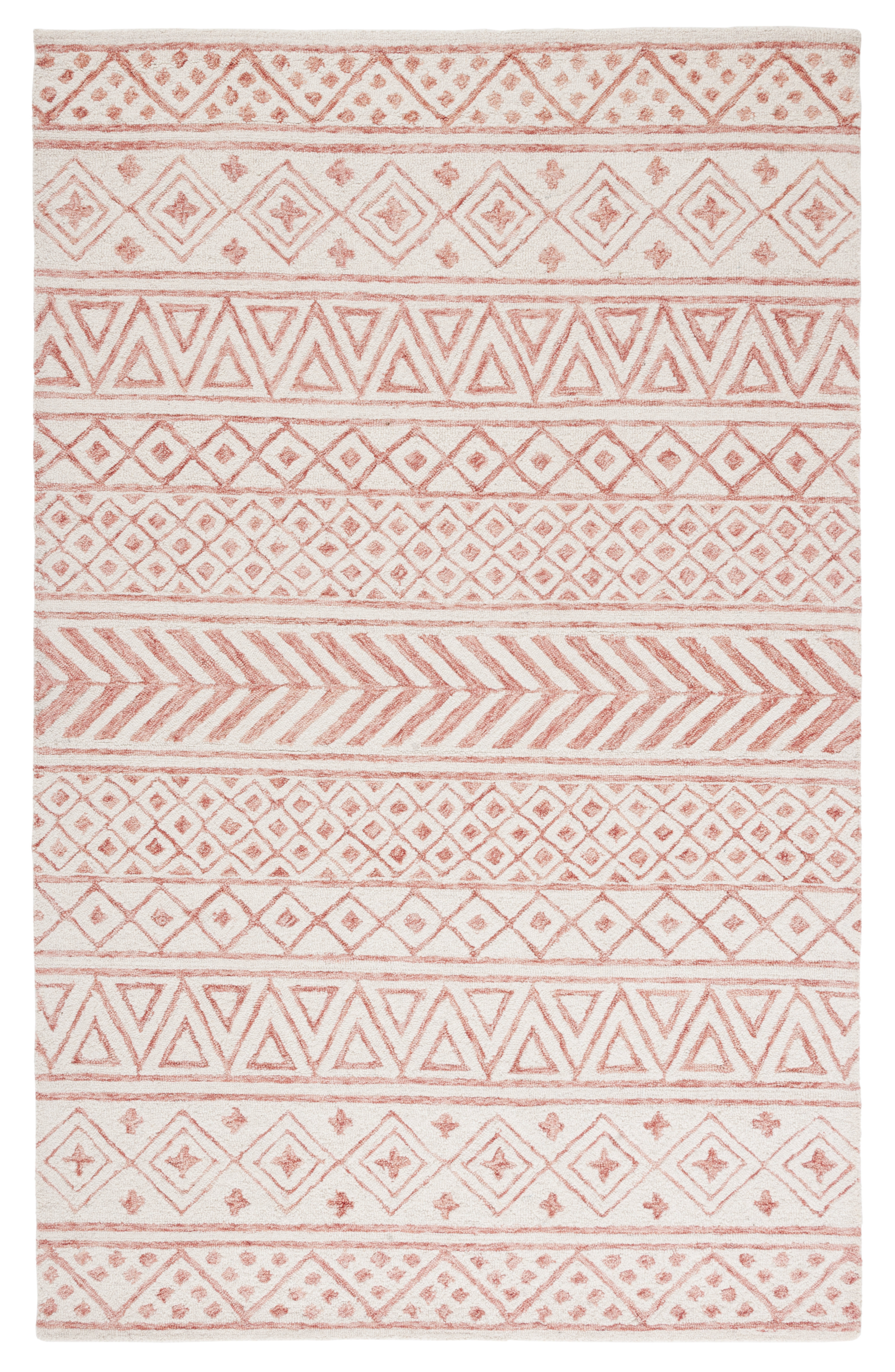 Loon Peak® Bewe Hand Tufted Wool/Cotton/Latex Geometric Rug in Ivory ...