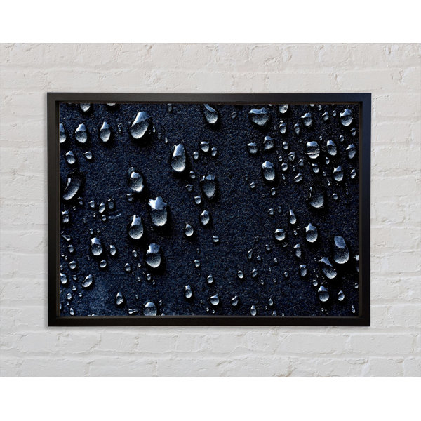 Bright Star Water Drops Dark - Single Picture Frame Print on Canvas ...