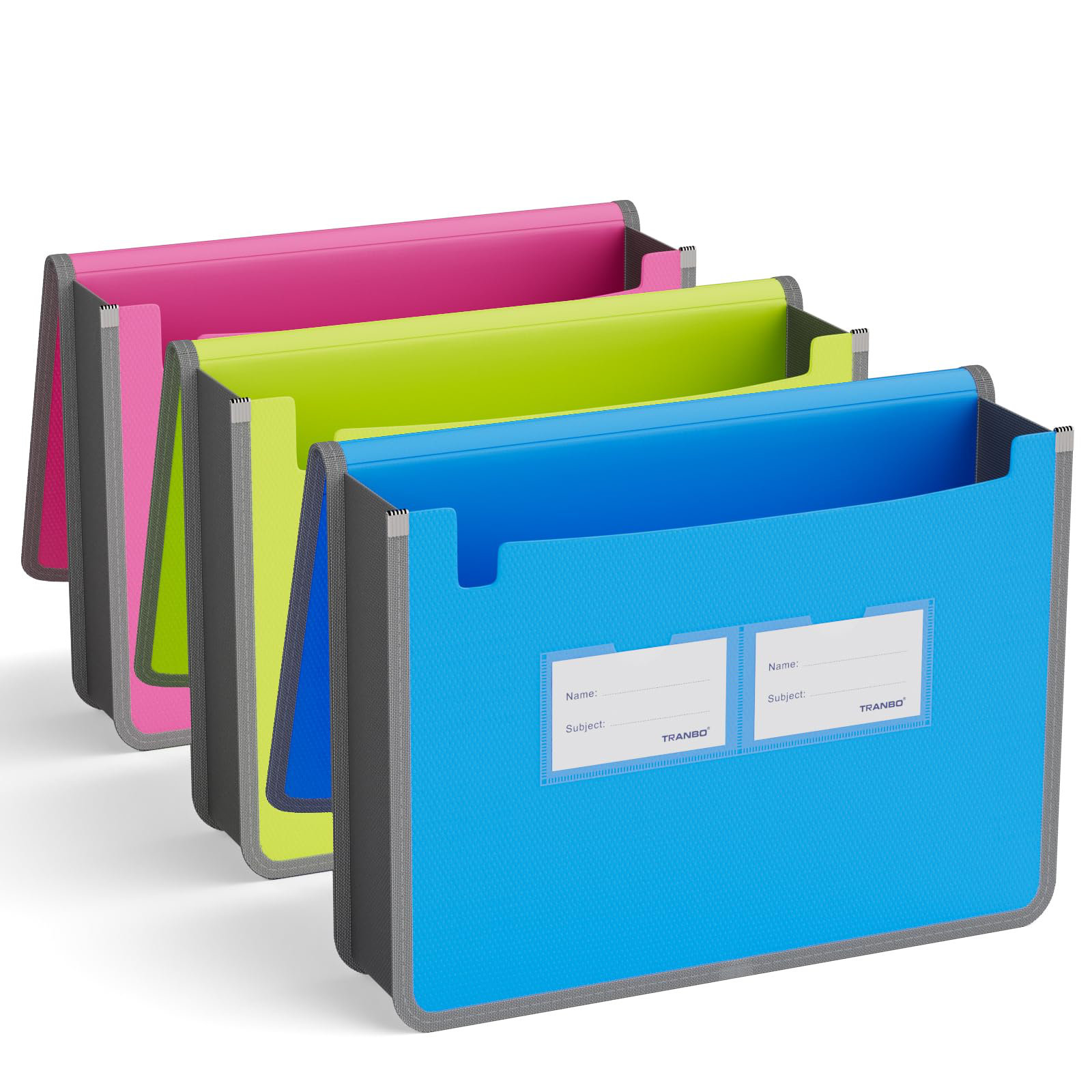 Inbox Zero 3 Pack Expandable File Folder Organizer, Plastic Pocket A4 ...