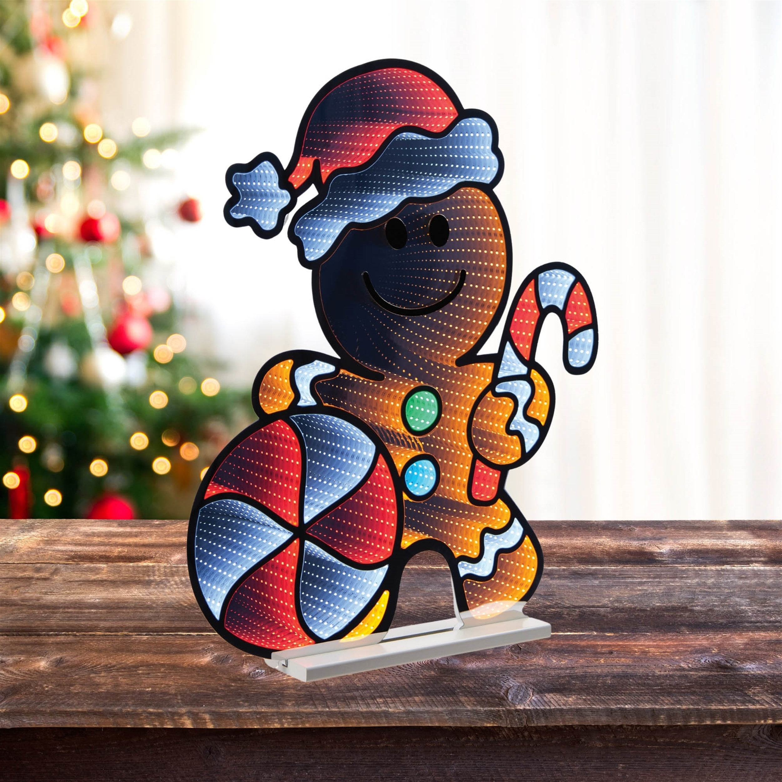 Ivy Bronx Peppermint Gingerbread Man Ekkolight 29.5"H | Wayfair