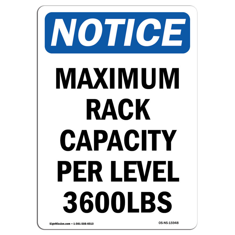 SignMission Maximum Rack Capacity Per Sign | Wayfair