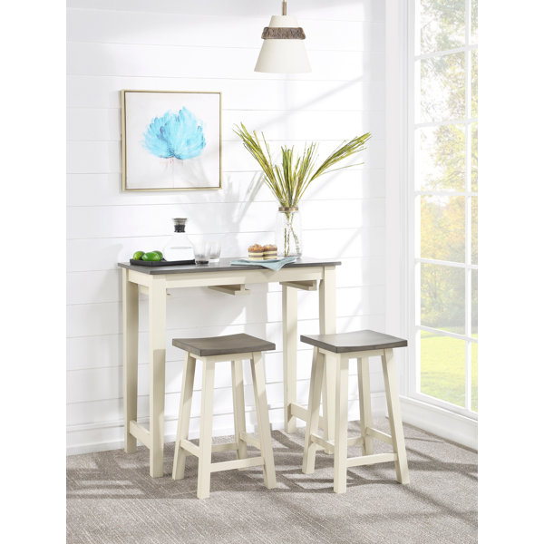 Winston Porter Bar Table Set Bar Table with Stools Pub Table Set ...