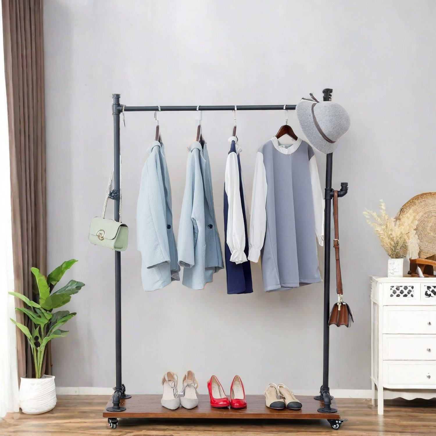 Trent Austin Design® Clothes Rack, Heavy Duty Clothing Rack, Industrial ...