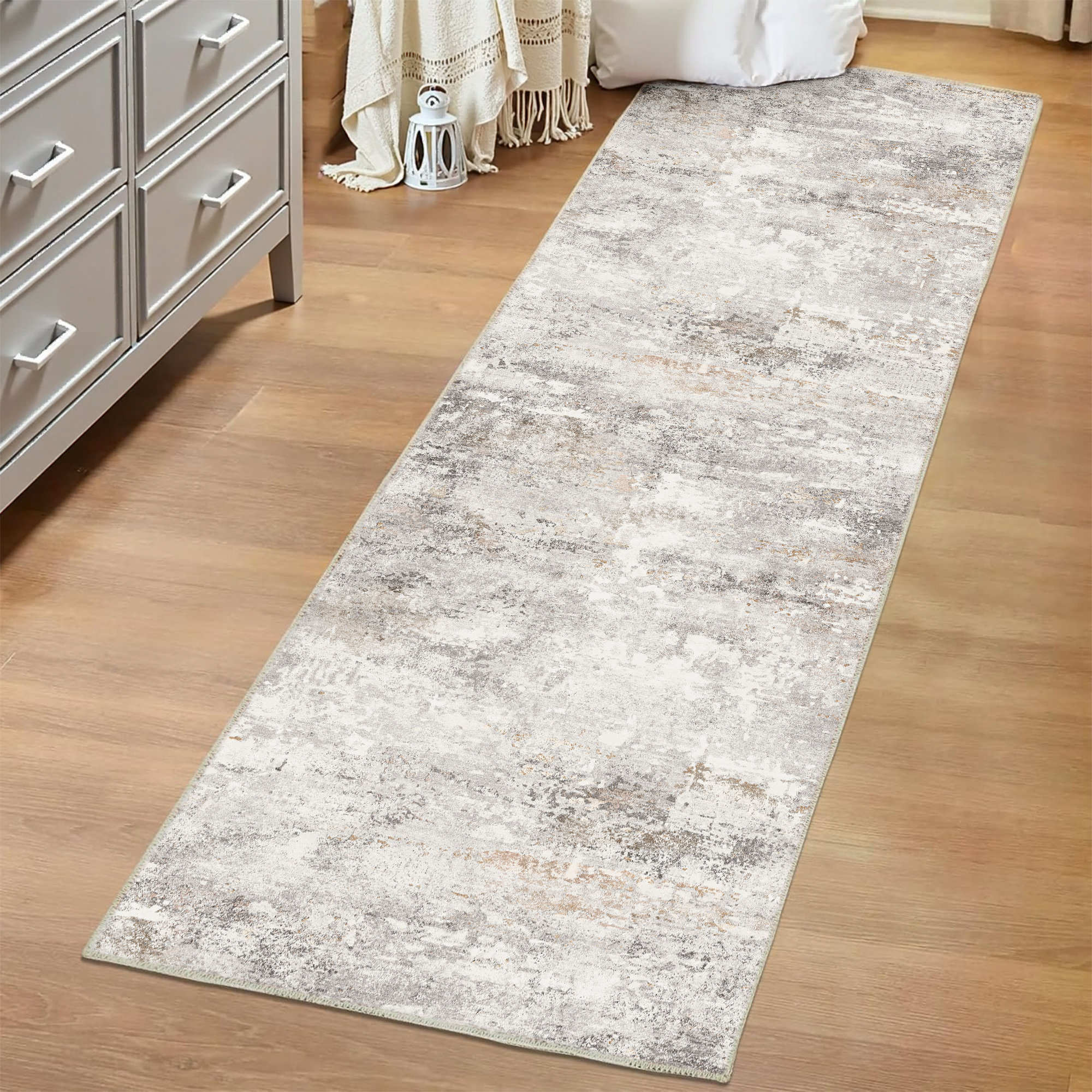 17 Stories Elroy Contemporary Abstract Area Rug with Machine Washable ...