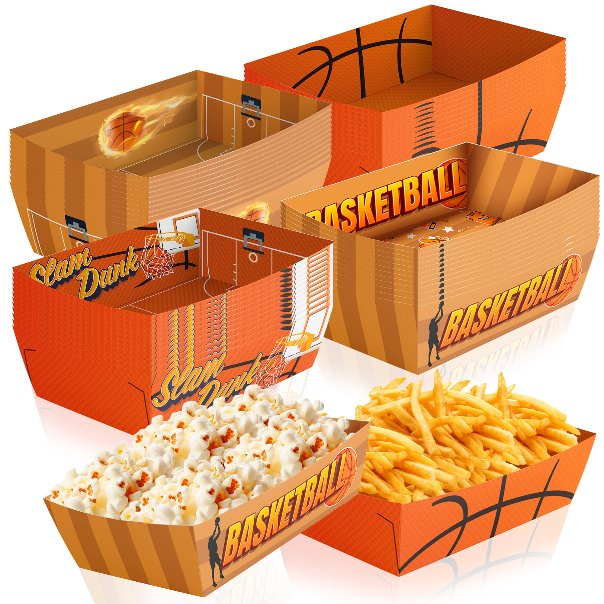 The Party Aisle™ Basketball Party Decorations, 36pcs Basketball Serving ...