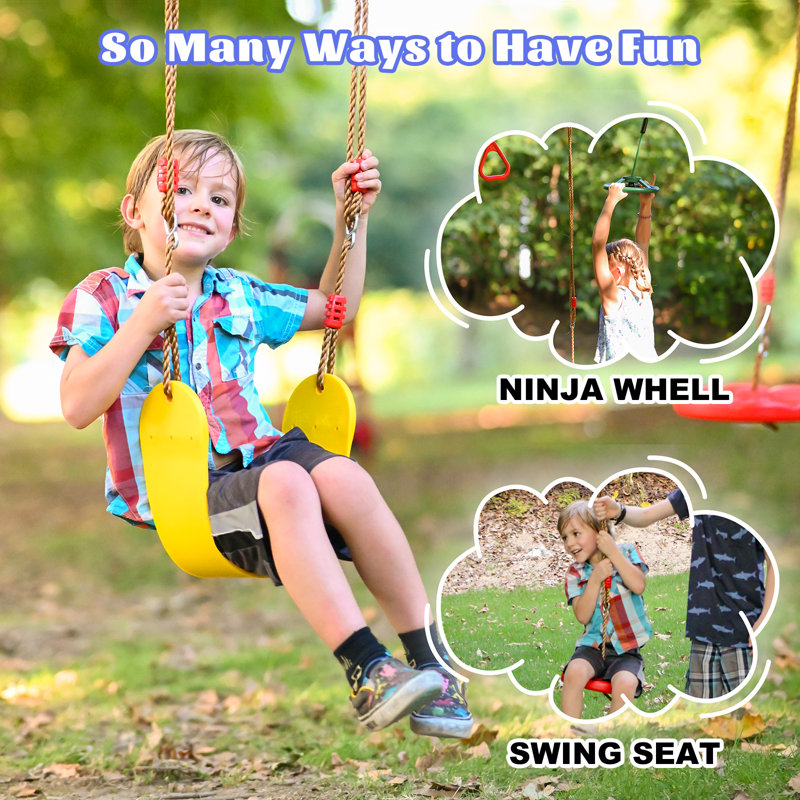 Gentle Booms Sports Ninja Warrior Set 2x65FT Ninja Warrior Obstacle ...