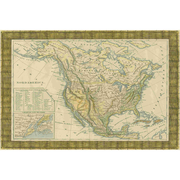 Williston Forge Miniature Maps On Canvas Print | Wayfair