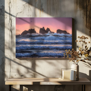 Beachcrest Home Bandon Beach Layers Canvas Print | Wayfair.co.uk