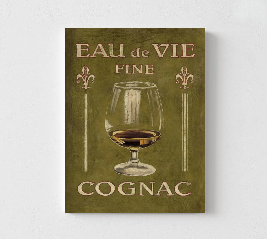 WeFrameArt Cocktail Hour IV By Catherine Jones, Retro Cognac Glass ...