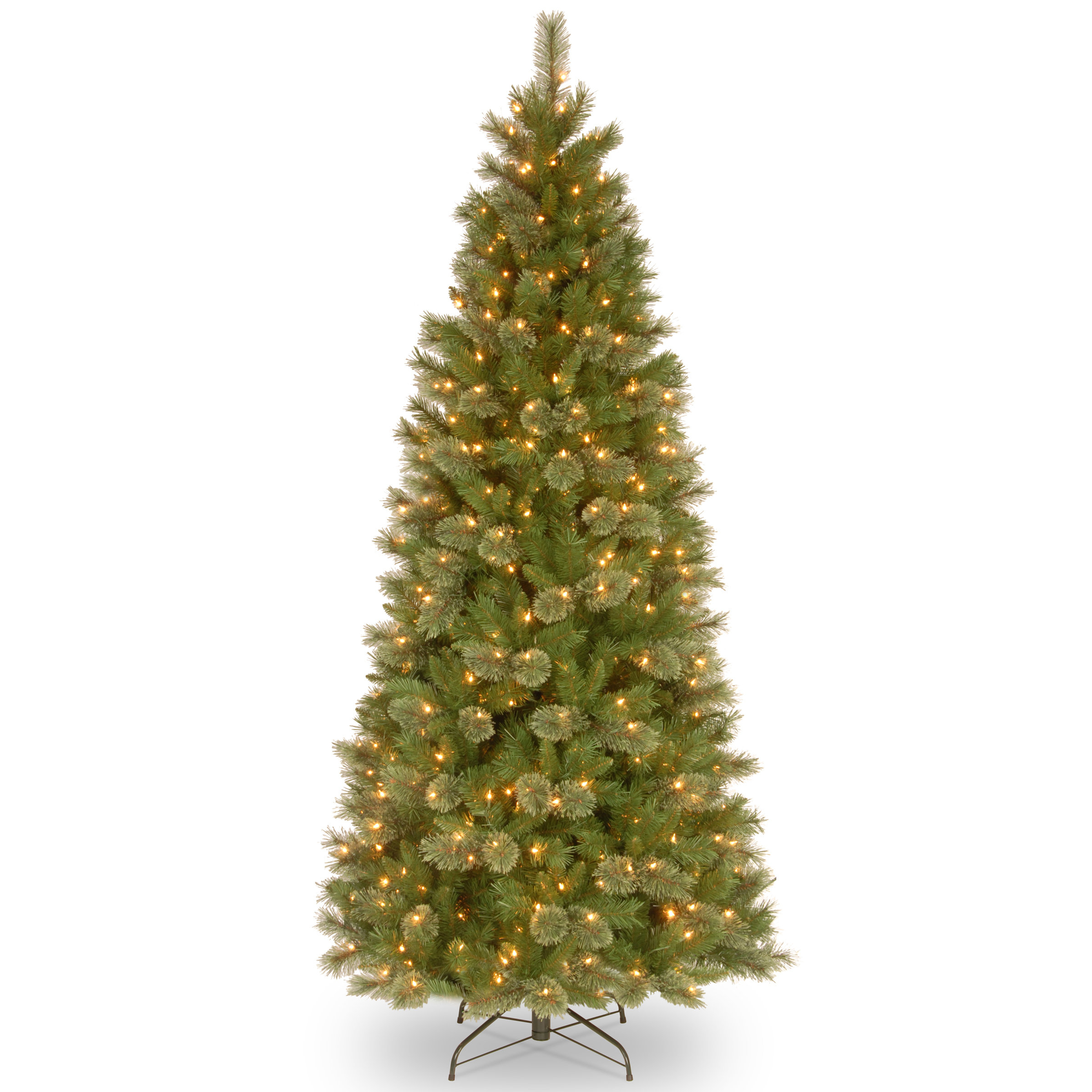 The Holiday Aisle® Tacoma Pine Slim Tree with Clear Lights & Reviews ...