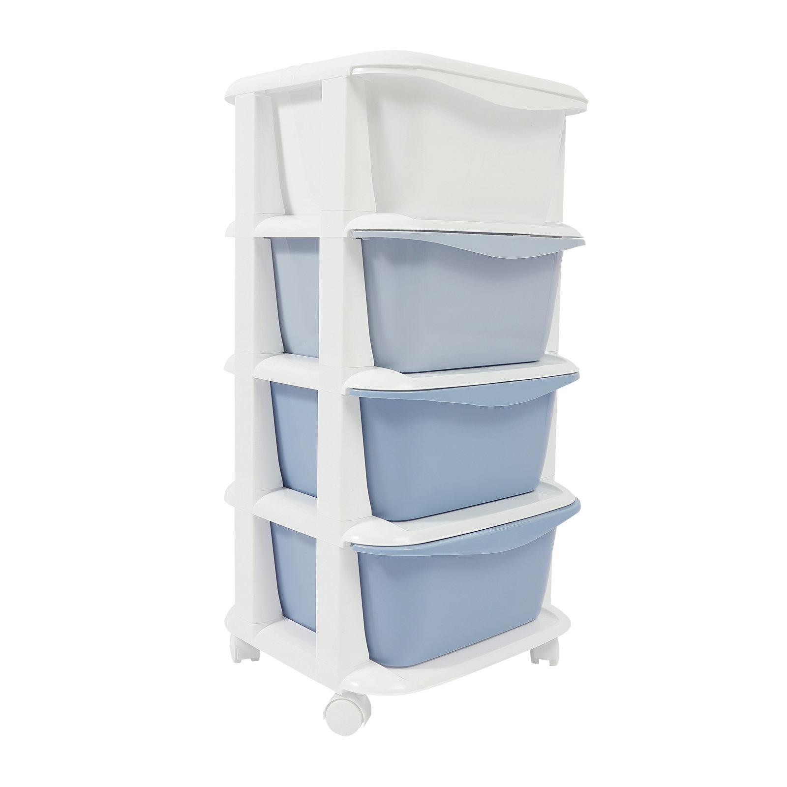 Rebrilliant 4 Drawer Storage Drawer with Wheels | Wayfair