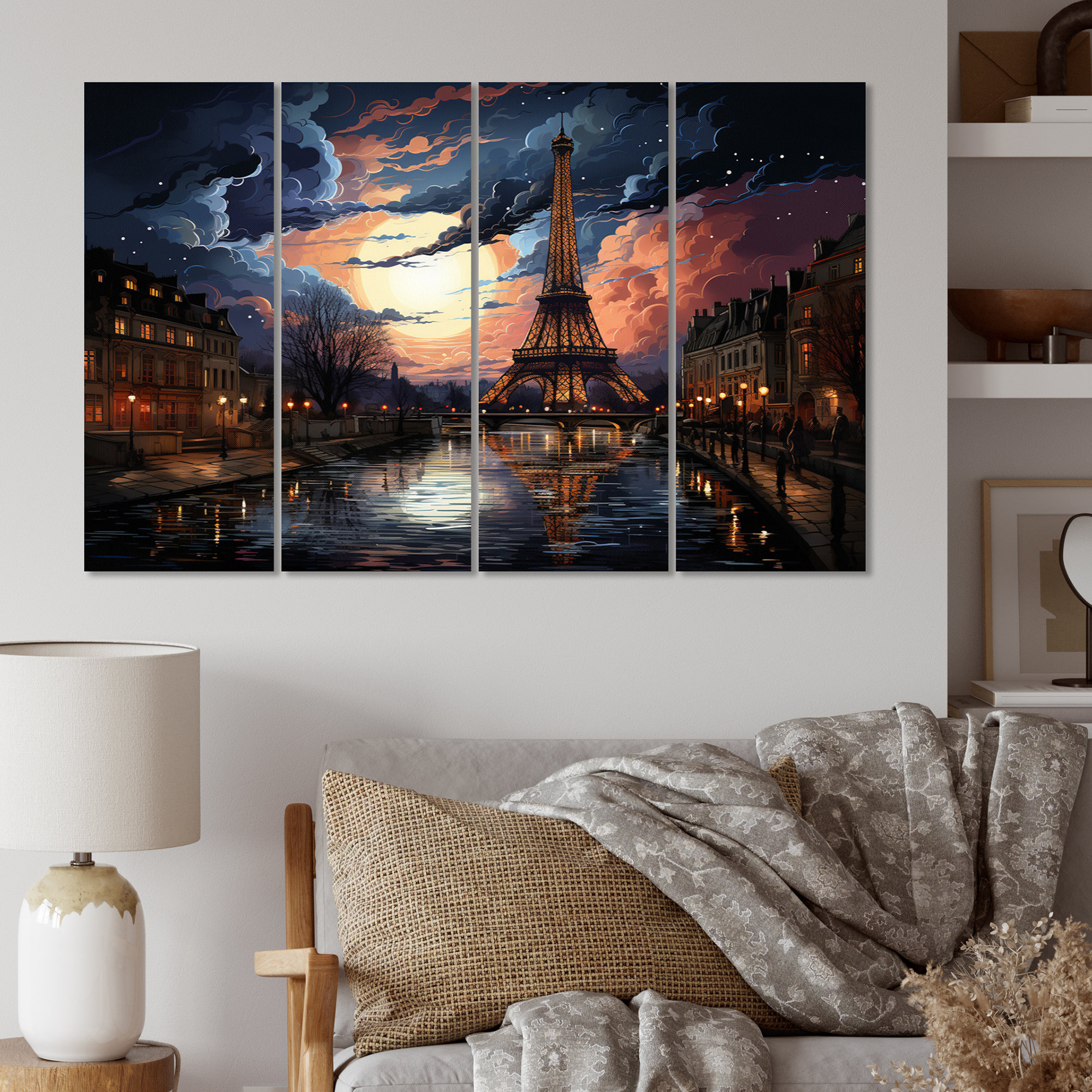 Red Barrel Studio® Futuristic Paris Eiffel Tower Scenery IV - Franch ...