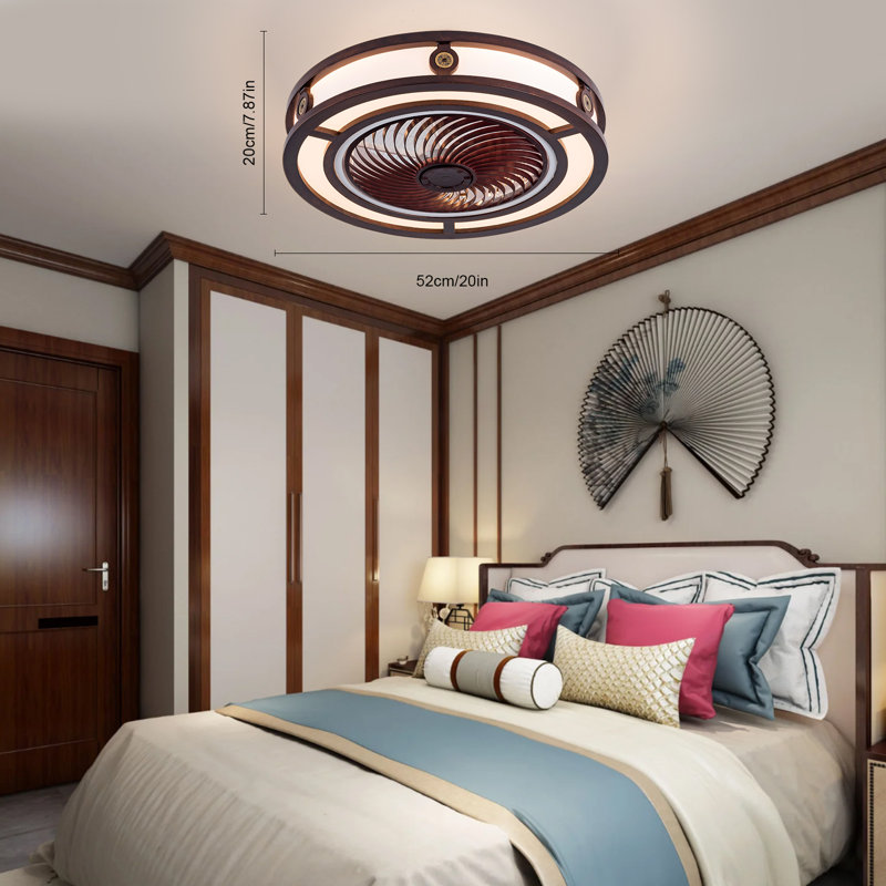 Red Barrel Studio® Elidon 20" Farmhouse Ceiling Fan with Light Kit and ...