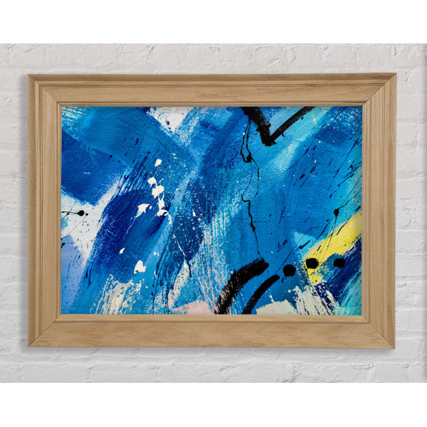 Bright Star Broad Strokes Of Blue Paint - Single Picture Frame Art ...