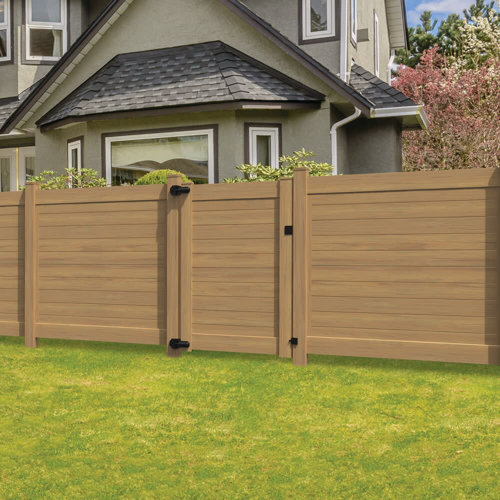 Barrette Outdoor Living Horizontal Fence Cypress Vinyl Privacy Gate ...