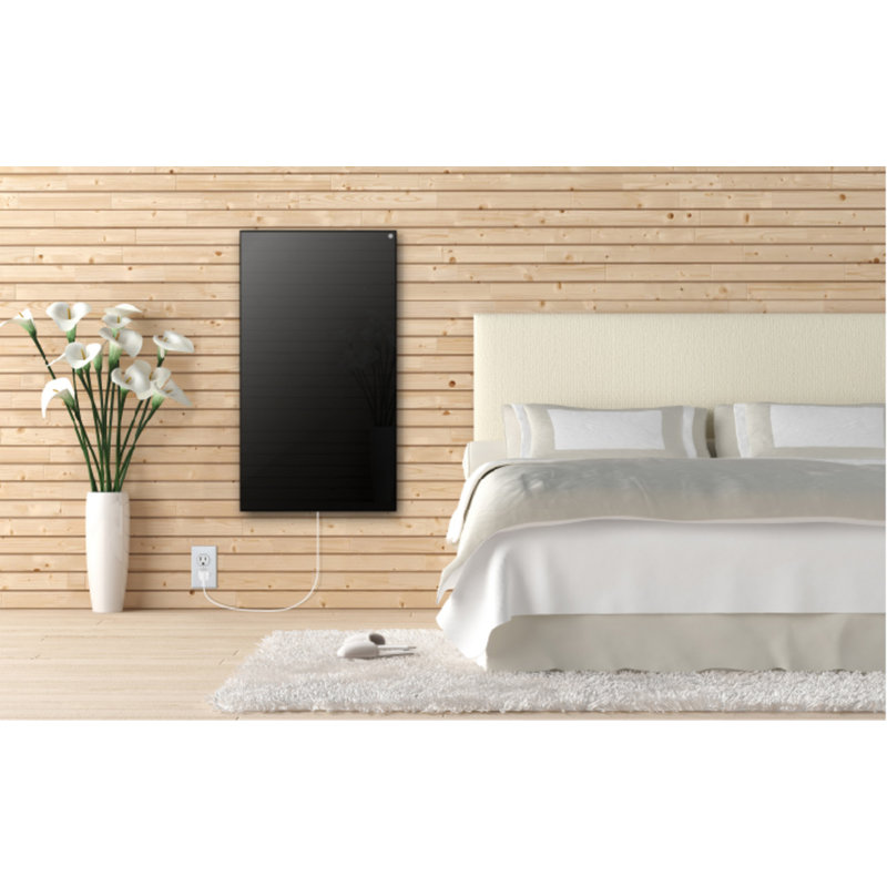 WarmlyYours Ember Glass Mirror Wall Mounted Radiant Panel Heater 35"x24 ...