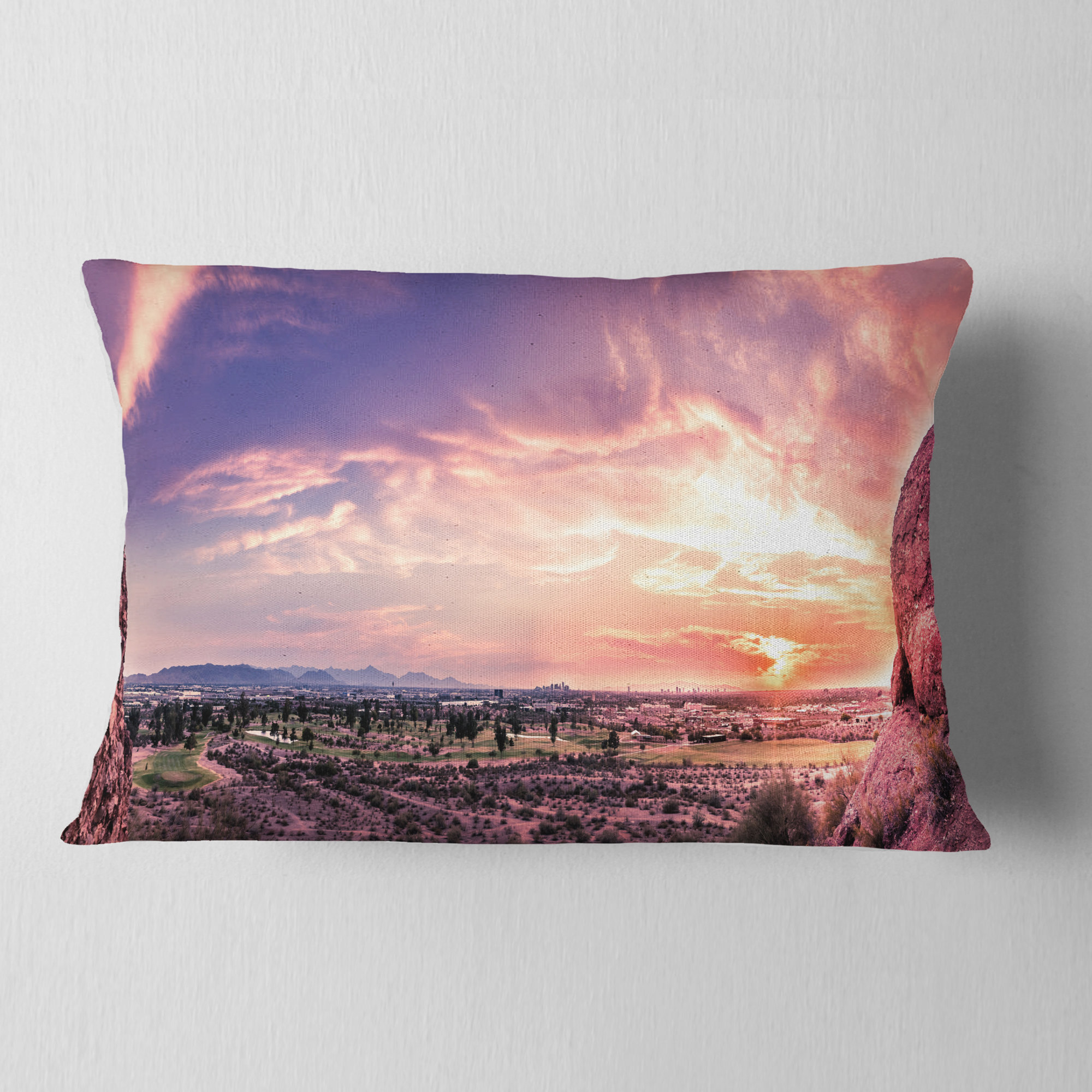 DesignArt Landscape Reversible Throw Pillow | Wayfair