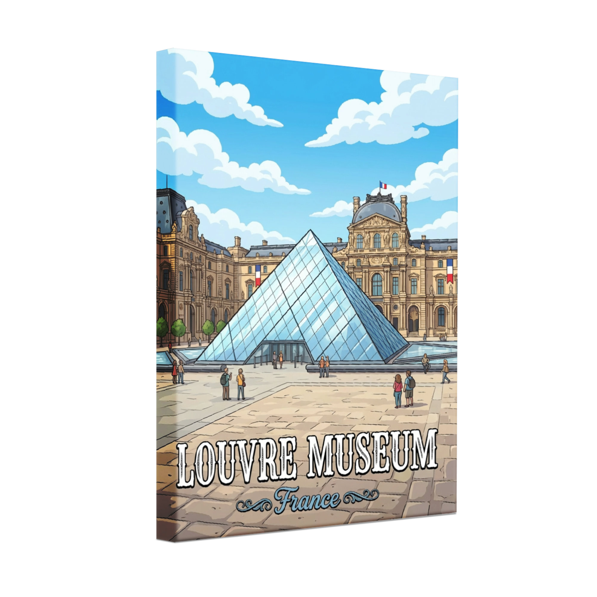 Ebern Designs Scenic &Cityscapes Louvre Museum France Pyramid Sky ...