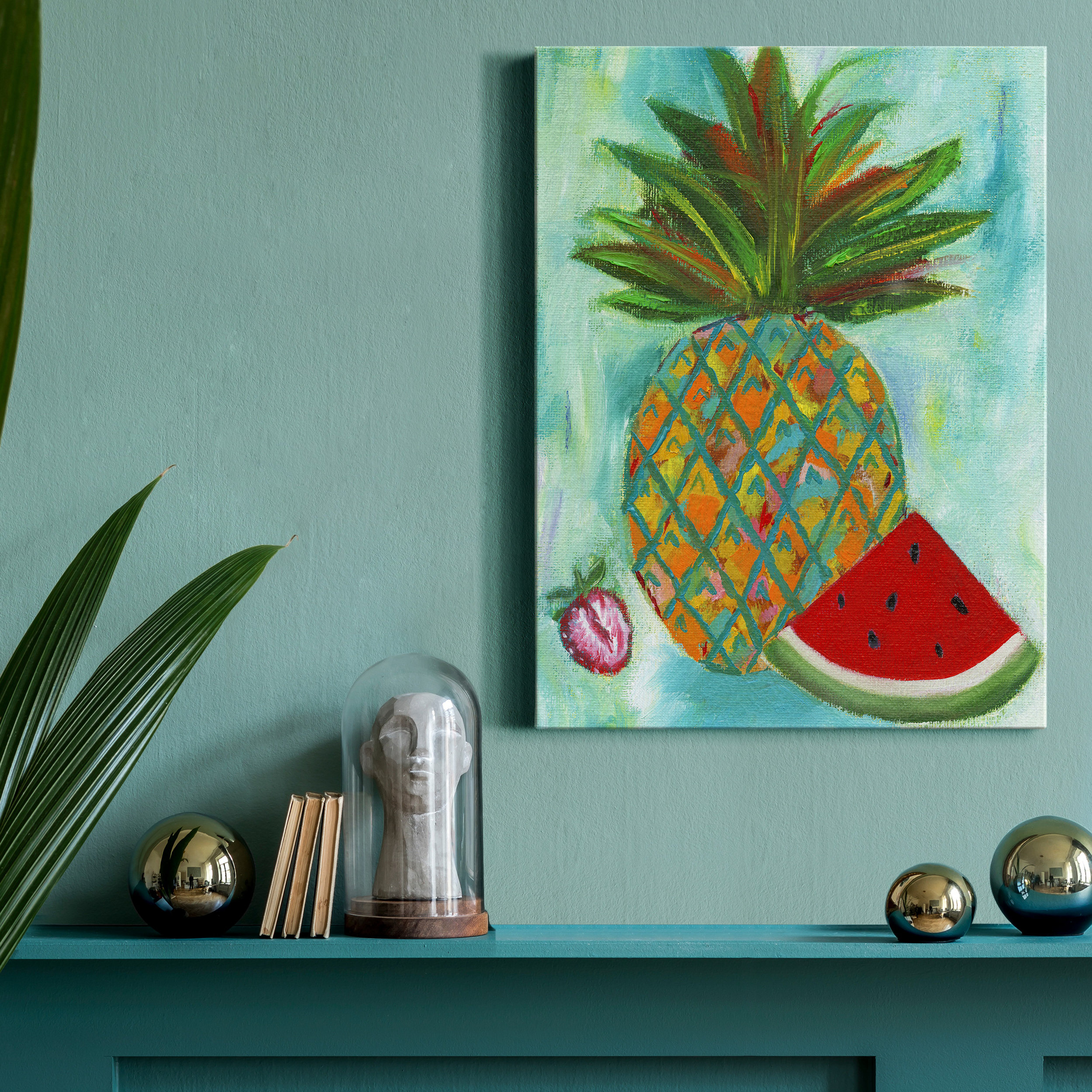 Bay Isle Home™ Pineapple & Watermelon Medley II - Wrapped Canvas Print ...