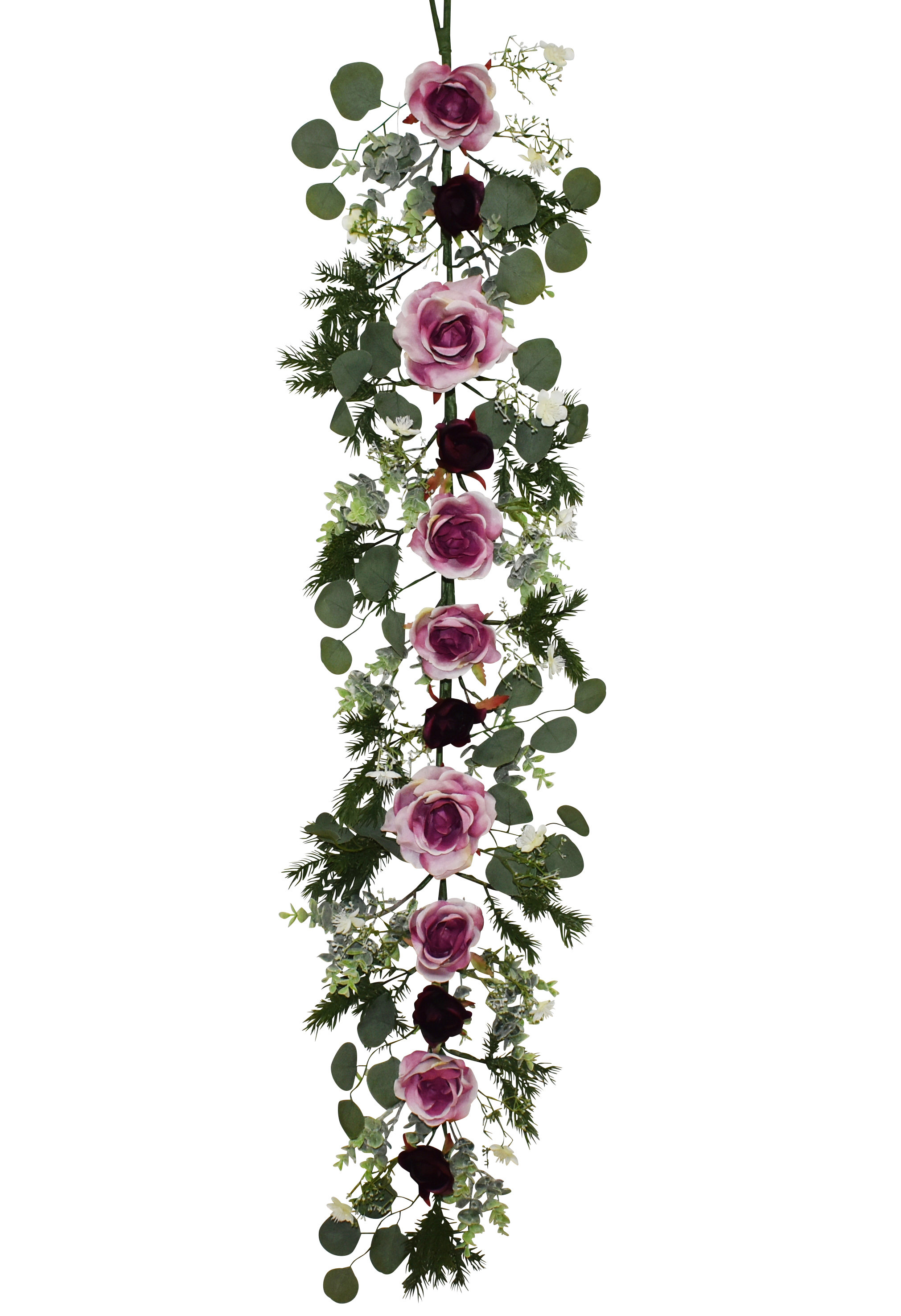 Primrue 60" Lavender Rose Garland | Wayfair
