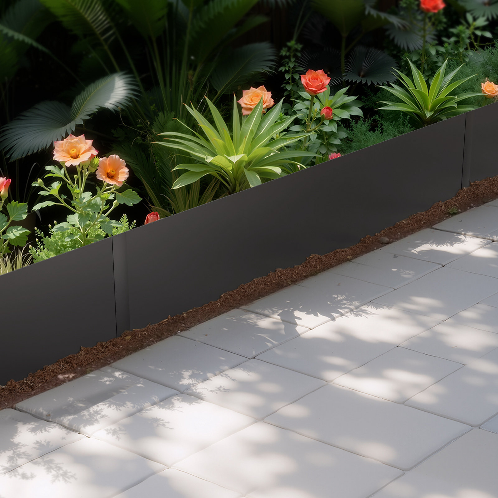 Stellweilan Tessberg Steel Landscape Edging 4 Packs 40 x 12in Rust ...