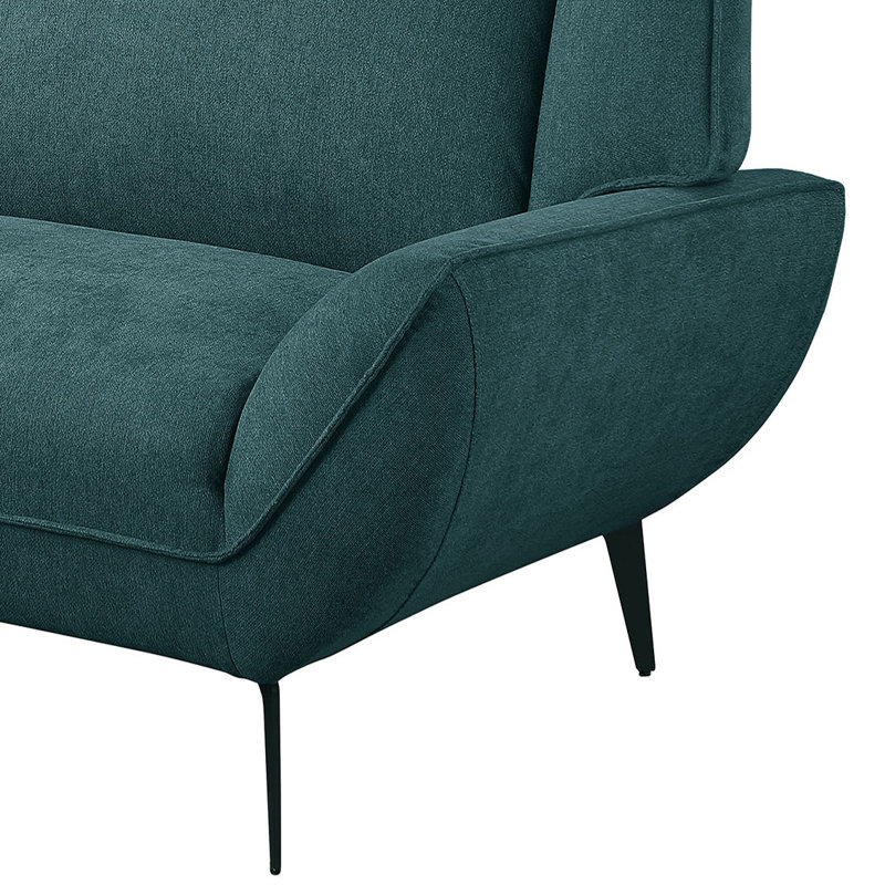 Brayden Studio® Gredel Teal Blue Arm Chair with Metal Leg | Wayfair
