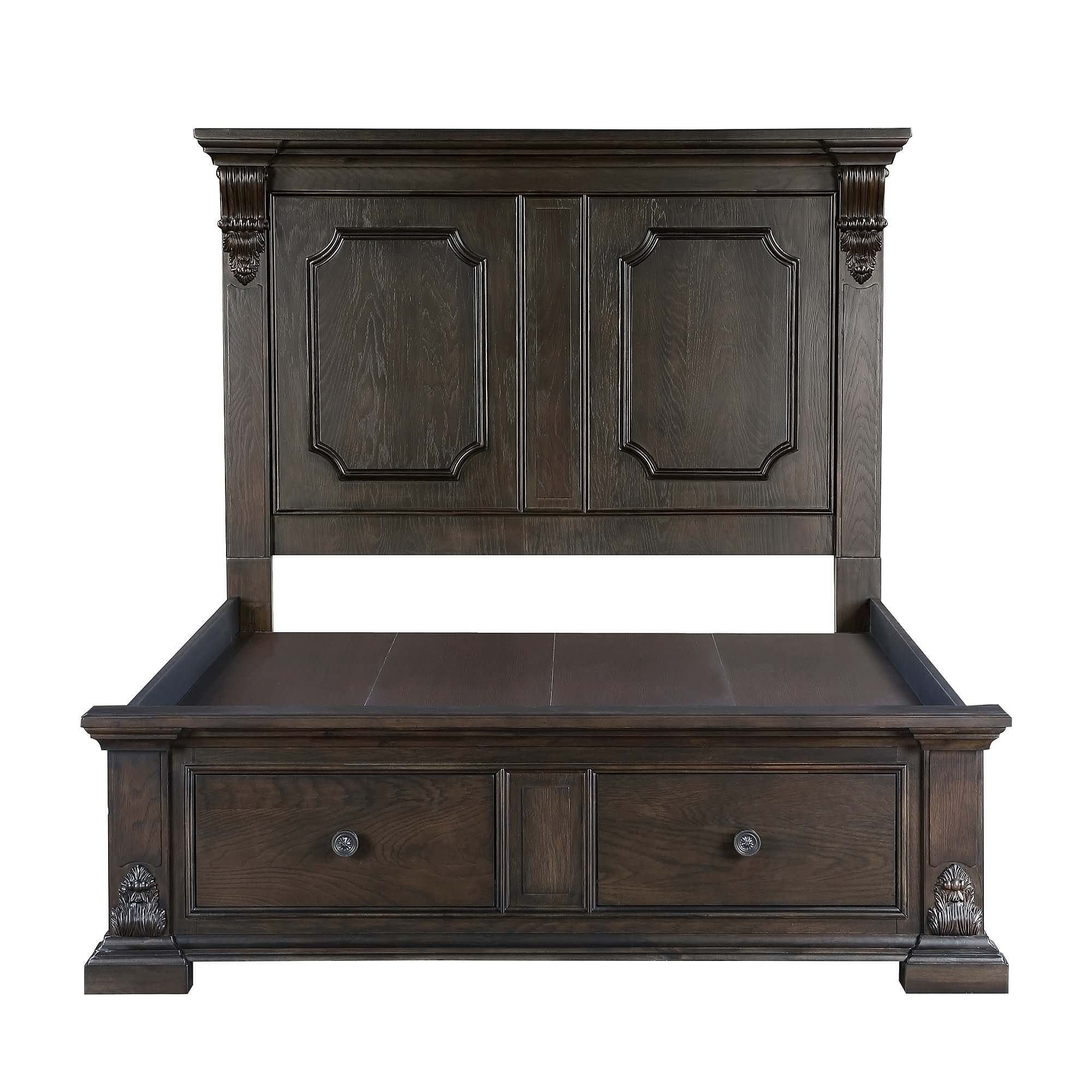 Canora Grey 2-Tone Finish Transitional Rustic Style Bedroom Furniture ...