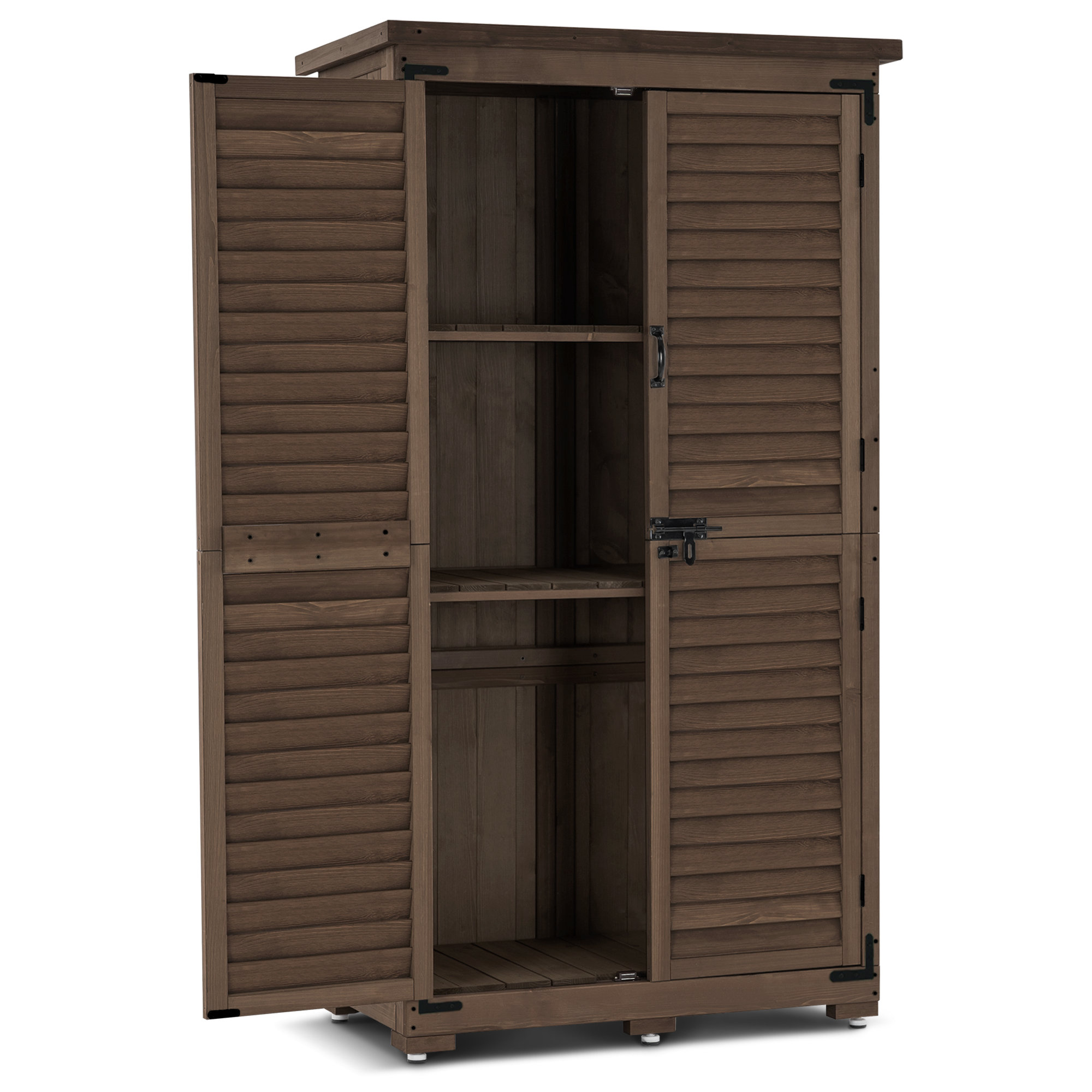 MCombo Garden 3 ft. W x 2 ft. D Outdoor Storage Tool Shed, Garden ...
