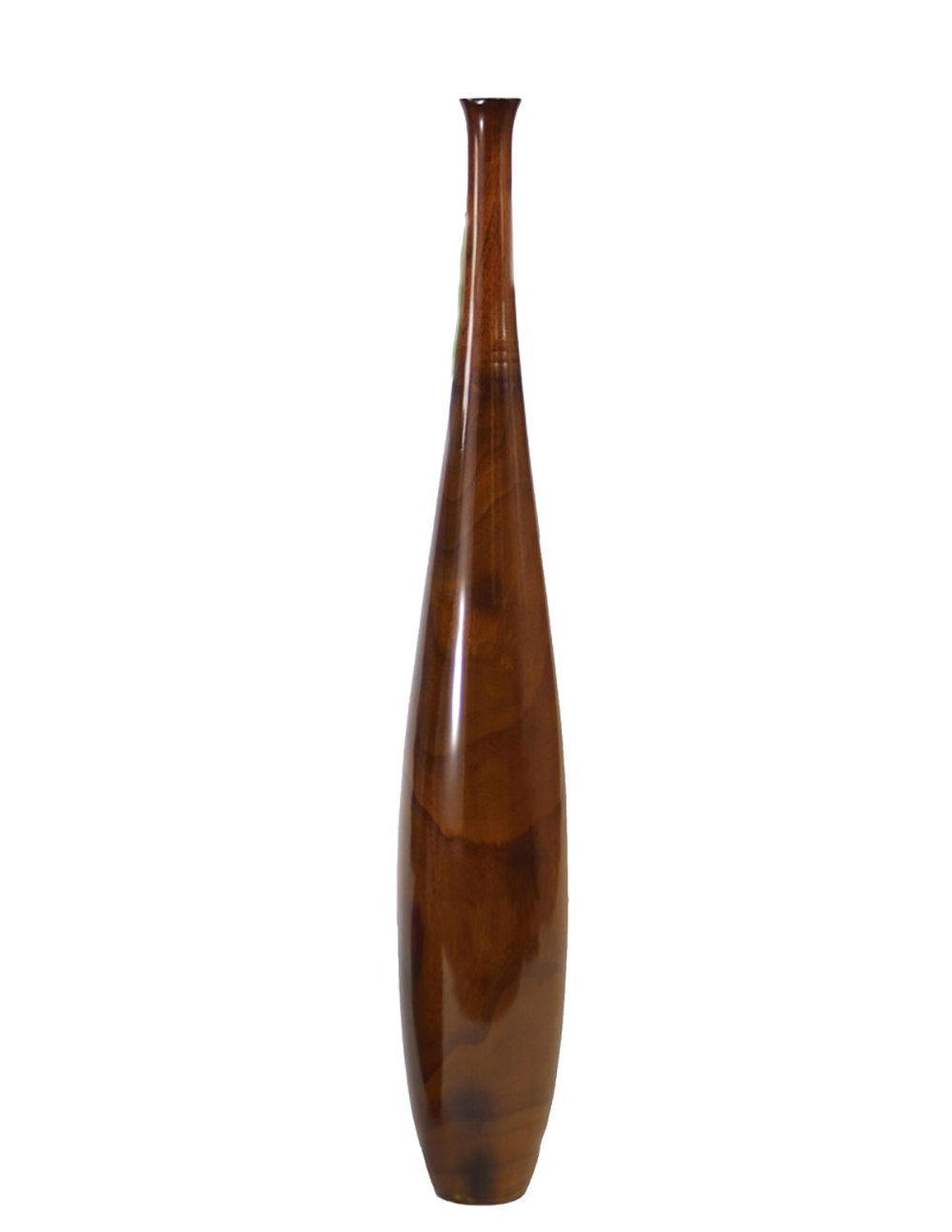 Hokku Designs 43"t Slender Wood Vase Mahogany | Wayfair