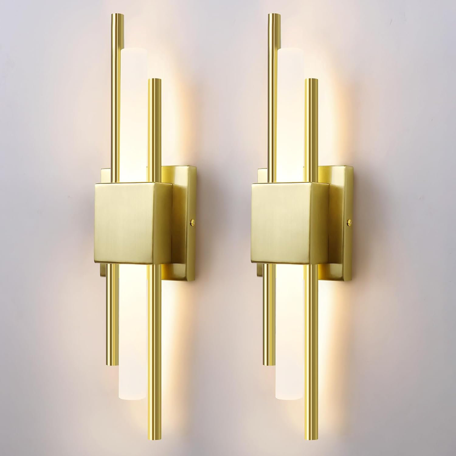 Orren Ellis LED Wall Sconces Set Of 2, Modern Acrylic Wall Light ...