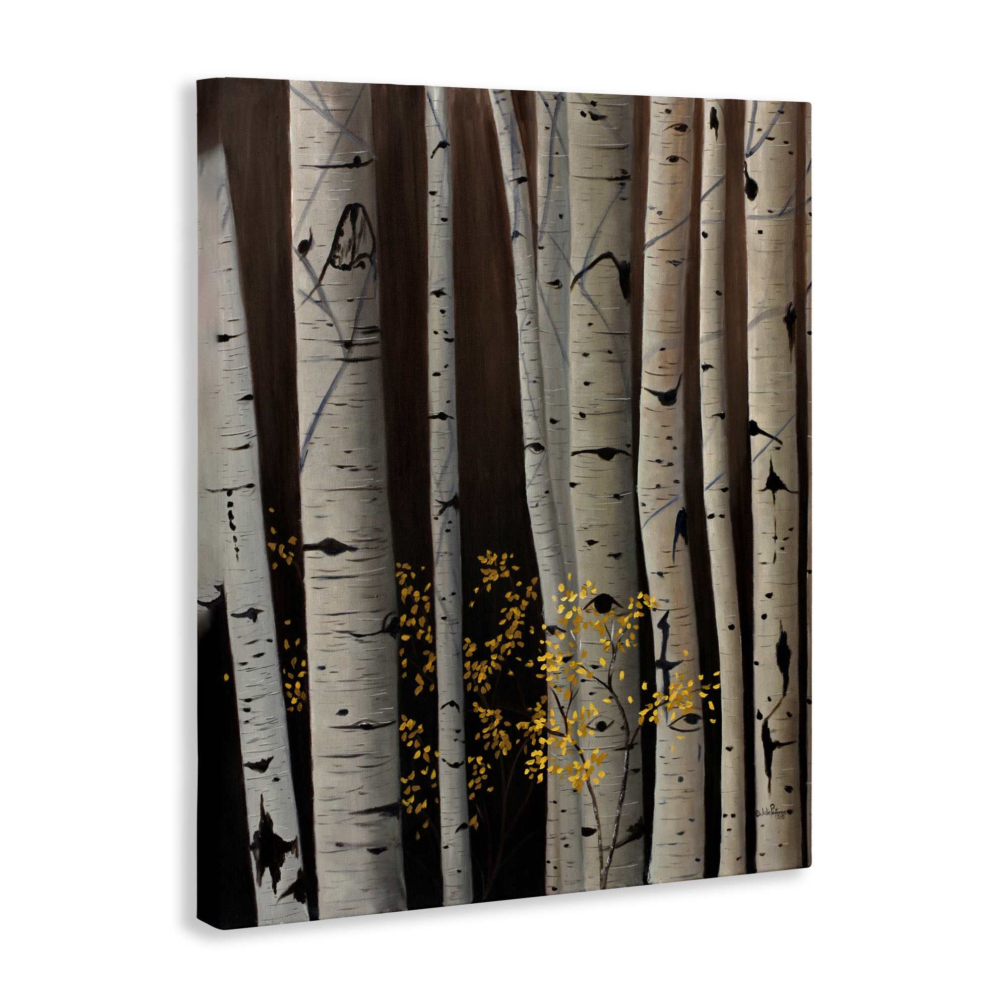 Union Rustic Autumnal Birch Tree Trunks Canvas, design by Julie ...