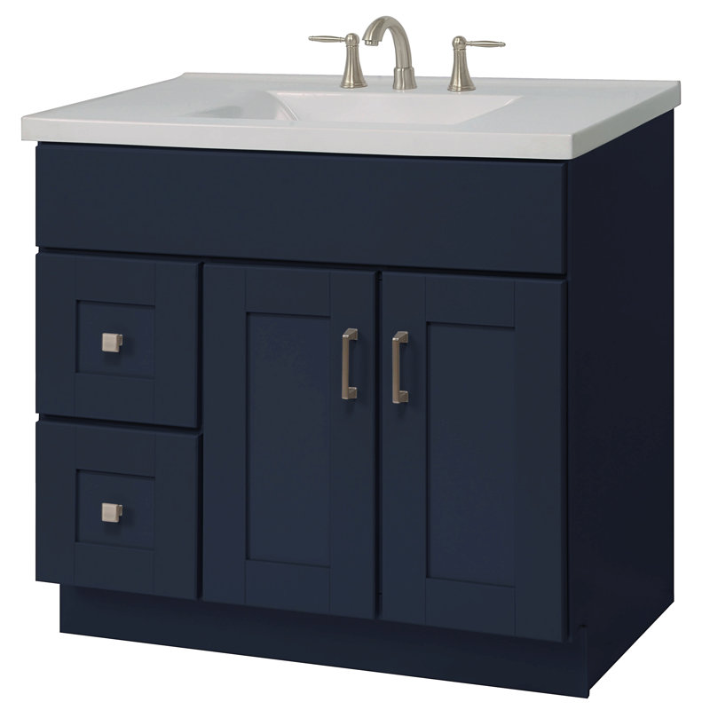 Sunnywood Blue Topaz 36 Single Bathroom Vanity Base Only in Blue | Wayfair