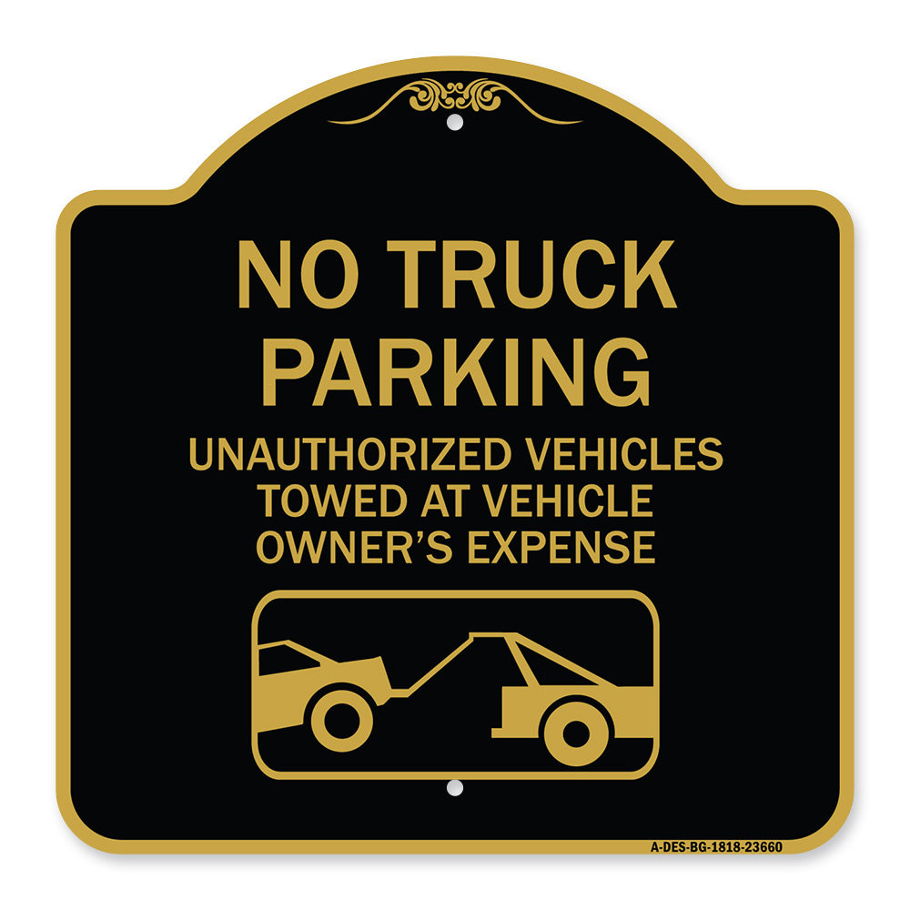 Signmission Designer Series Sign - No Parking Sign No Truck Parking ...