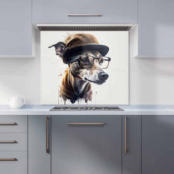 East Urban Home Whippet Dog With Glasses Splashart Premium Glass ...