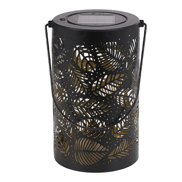 Lark Manor Solar-powered Metal Leaf Pattern Hollow Garden Projection ...