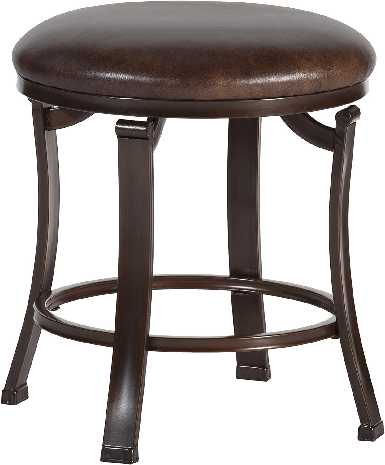 Red Barrel Studio Backless Vanity Stool, Antique Brown | Wayfair