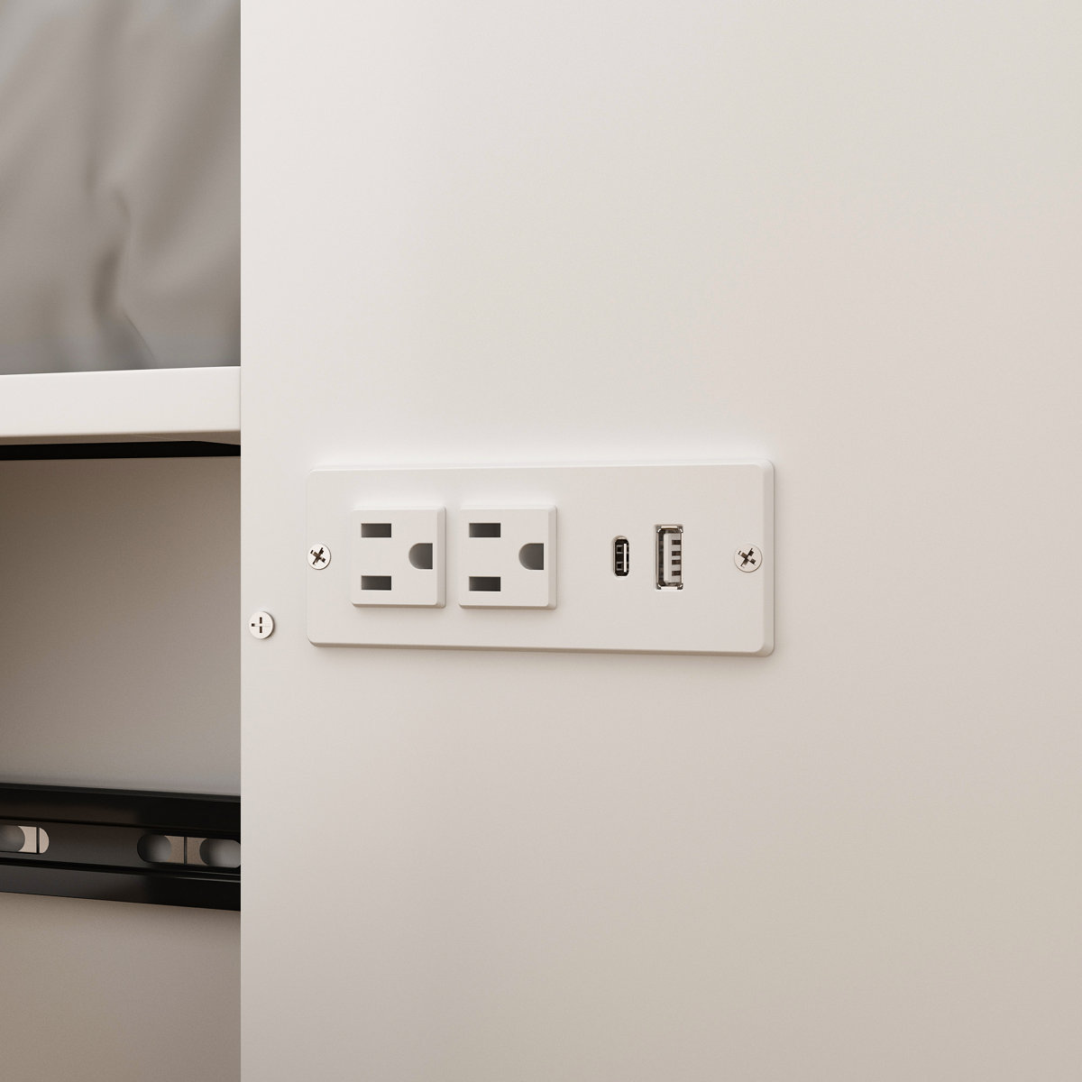 Latitude Run® Detravious Fold Out Murphy Bed With Power Outlets ...