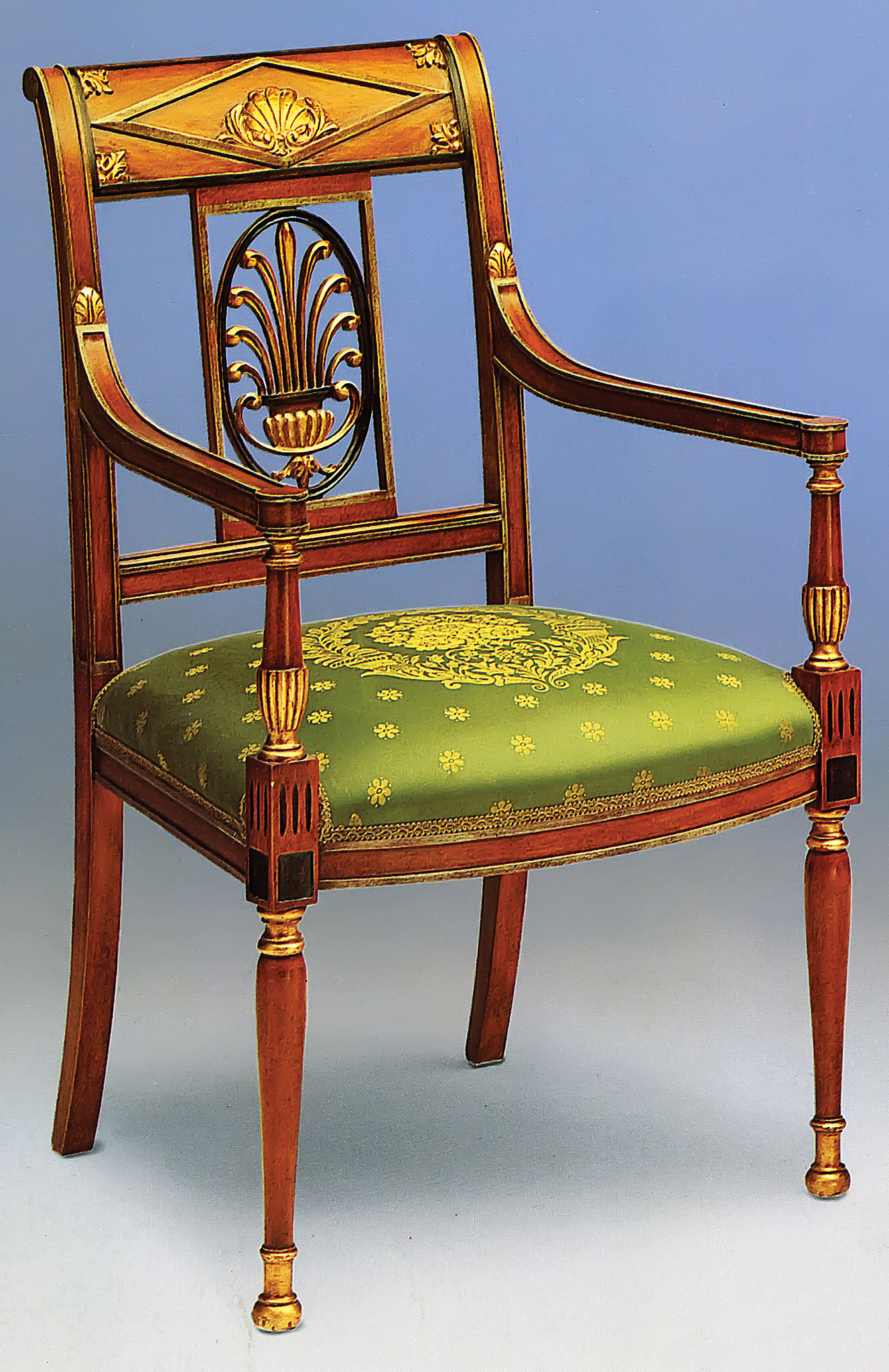 David Michael Arm Chair in Cherry/Green - Wayfair Canada