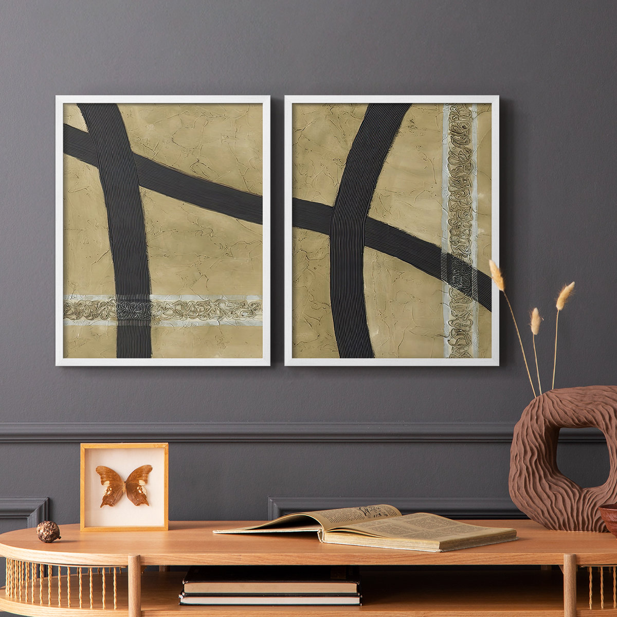 Wrought Studio™ Printed Mark Making I-Premium Framed Print -Ready to ...