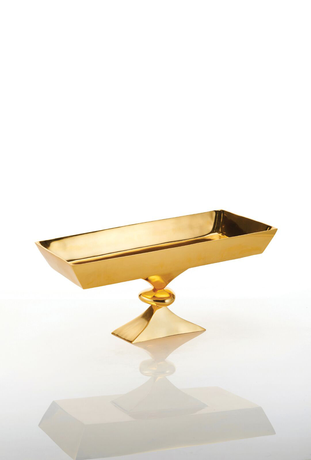 Lunares Rock Metal Rectangle Posh & Luxe Decorative Plate in Gold ...