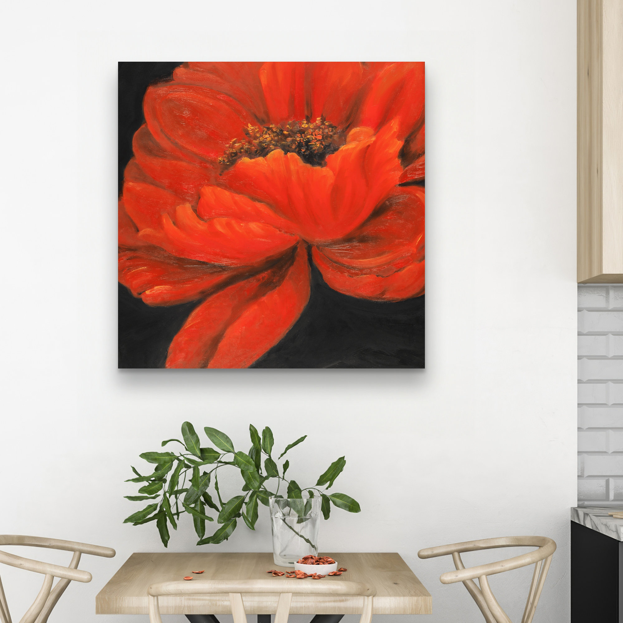 Begin Edition International Inc. petal flower - 32"x32" art on canvas ...