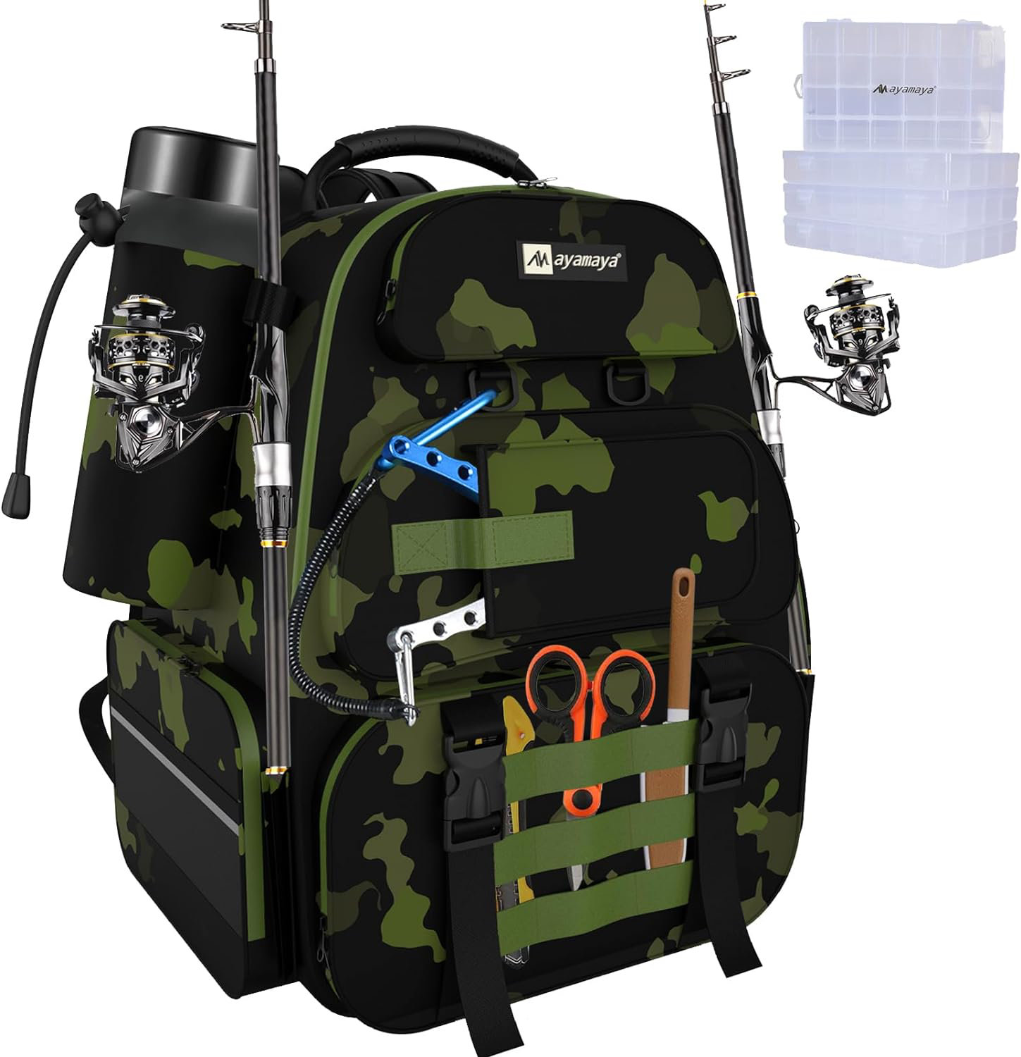AYAMAYA 45L Fishing Backpack With 4 Tackle Boxes | Wayfair
