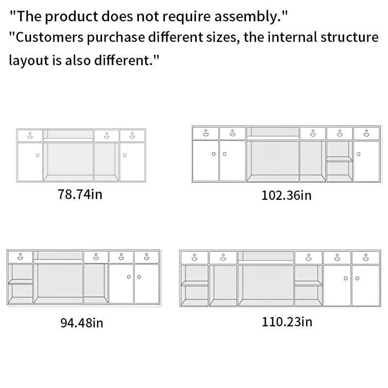 Artistic Soul XKX Premium Furniture Rectangular Modern Front Desk ...